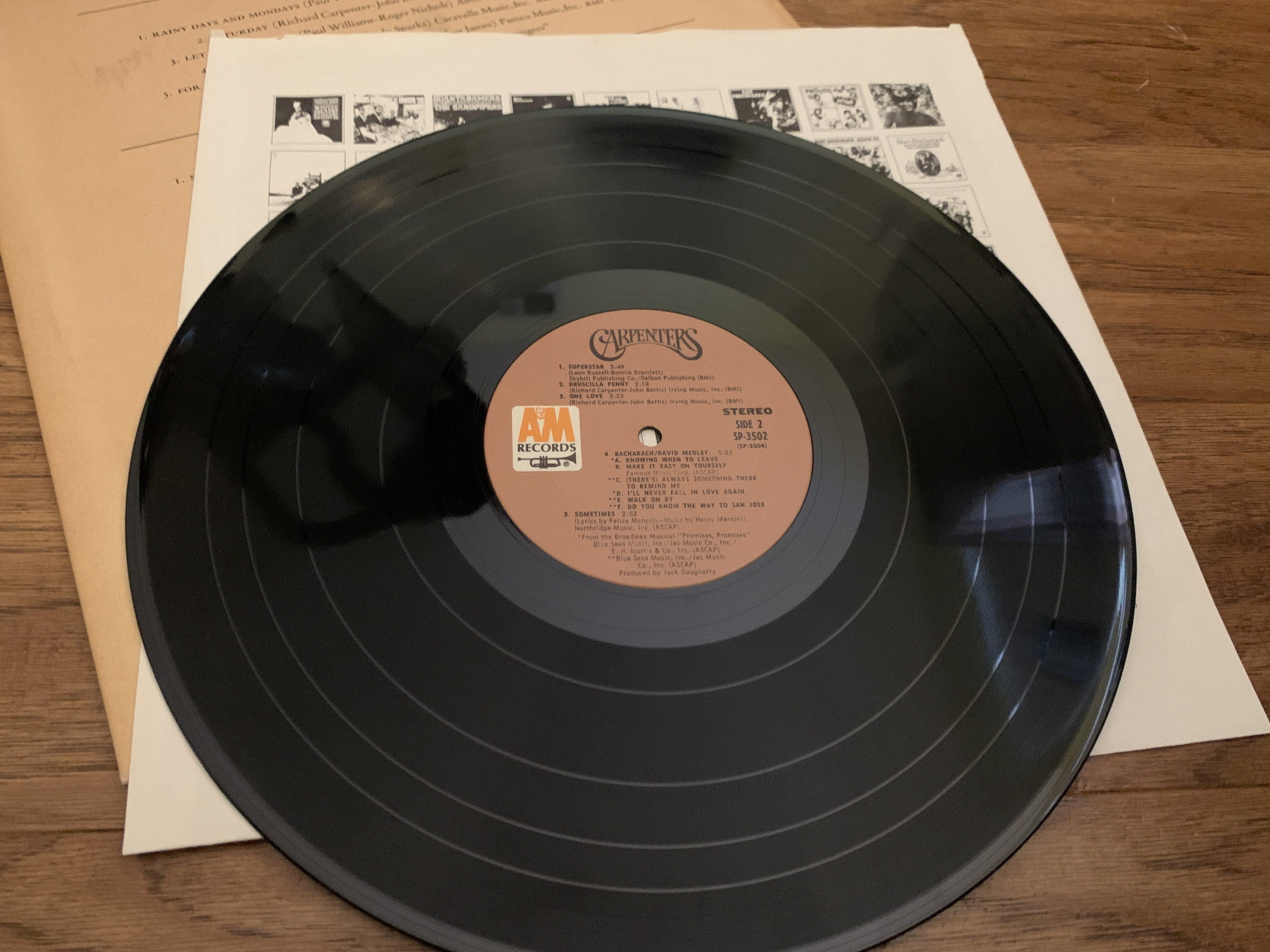 CARPENTERS envelope ALBUM a Real time Capsule Find in Amazing Condition ...