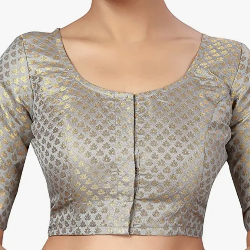 Silver Blouse for Saree - Etsy