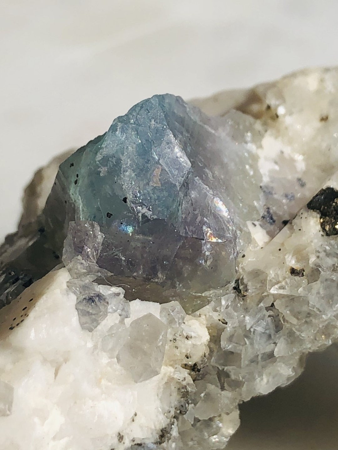 Natural Fluorite Crystal in Matrix - Etsy