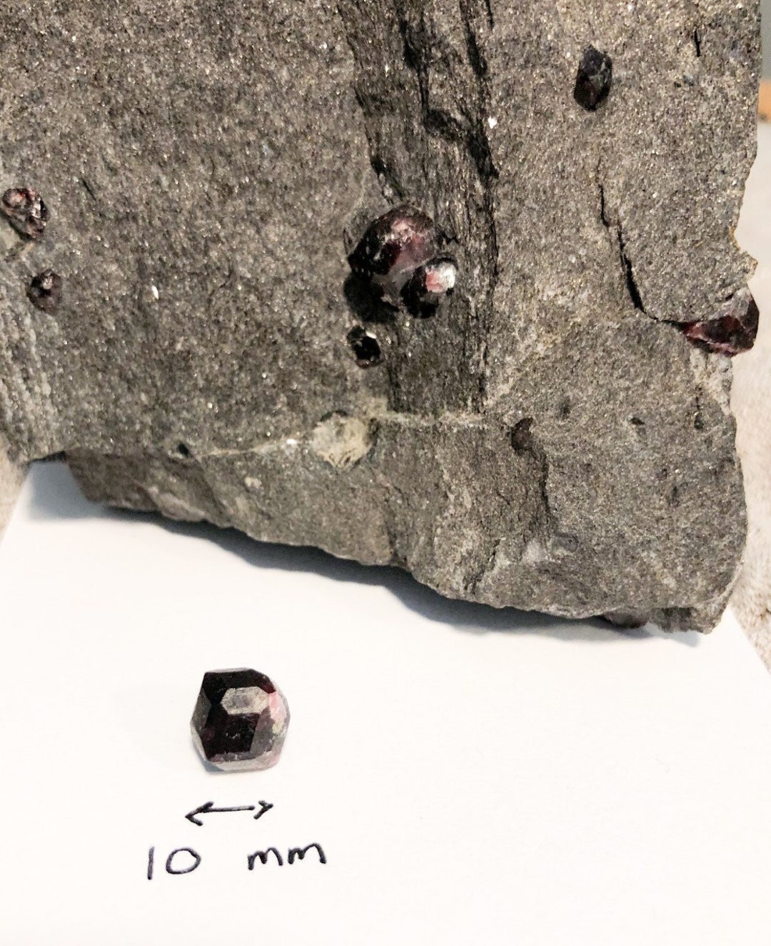 Large Mineral Specimen of Superb Gemmy Red Almandine Garnets in Shiny ...