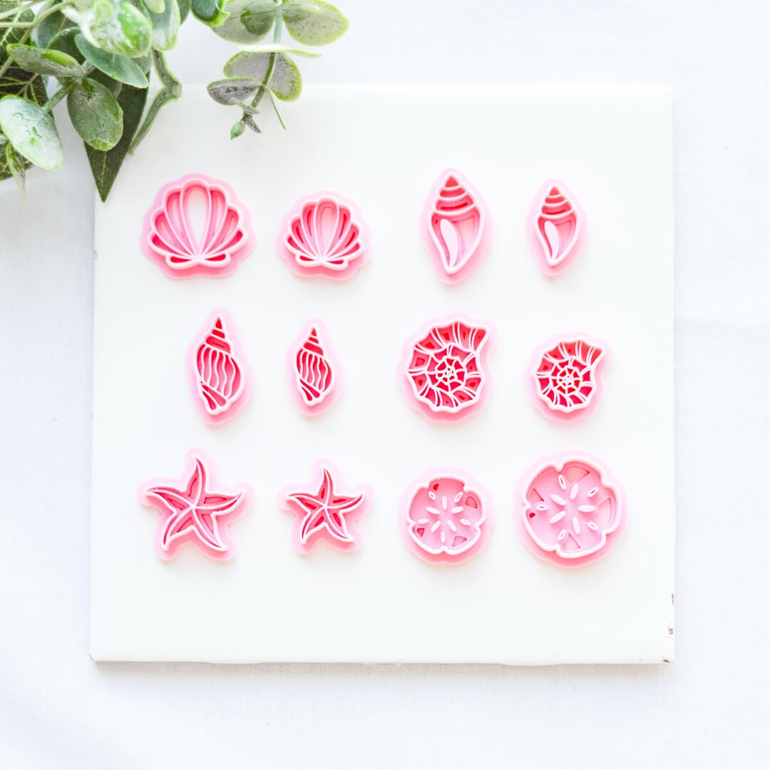 Summer Clay Cutters | Ocean | Beach | Shells | Polymer Clay Cutters - Etsy