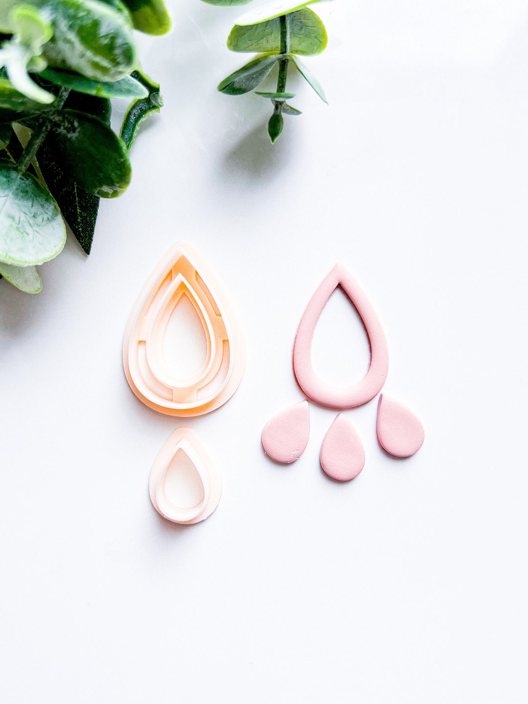 Thin Cut Tear Drop Clay Cutter Set | Polymer Clay Cutter - Etsy