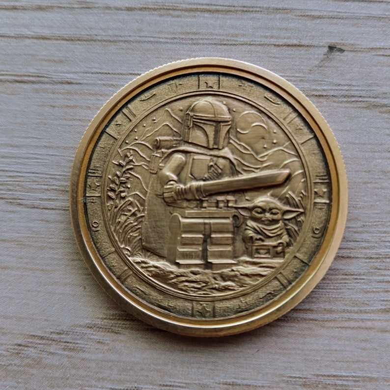 Mandalorian Lego Brass Coin - Two Sides - Etsy Canada
