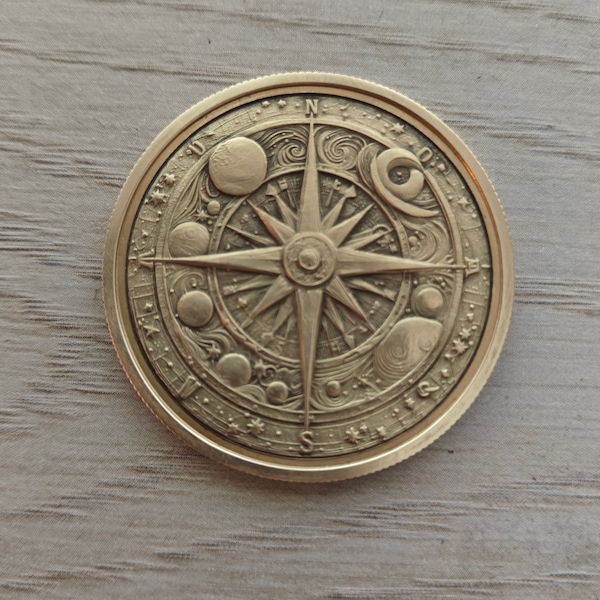 Compass Coin - Etsy