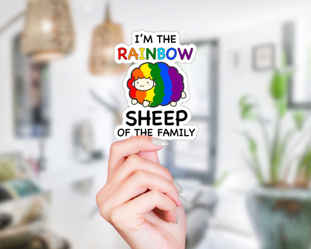 Rainbow Sheep LGBTQ Waterproof Sticker, LGBTQ Pride Stickers, LGBT ...