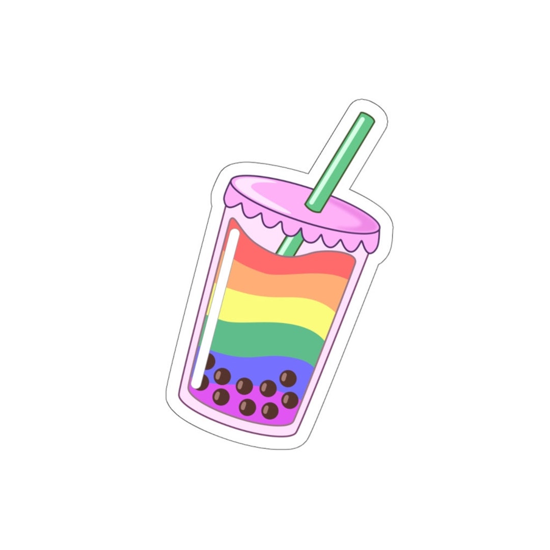 Boba Tea LGBTQ Waterproof Sticker LGBTQ Pride LGBTQ Rights - Etsy