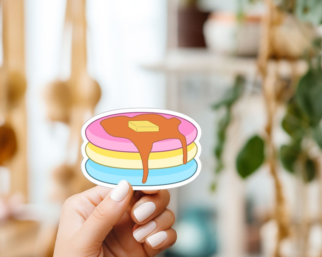 Pancake Pansexual Sticker, Waterproof Pansexual Pride Stickers, Pan ...