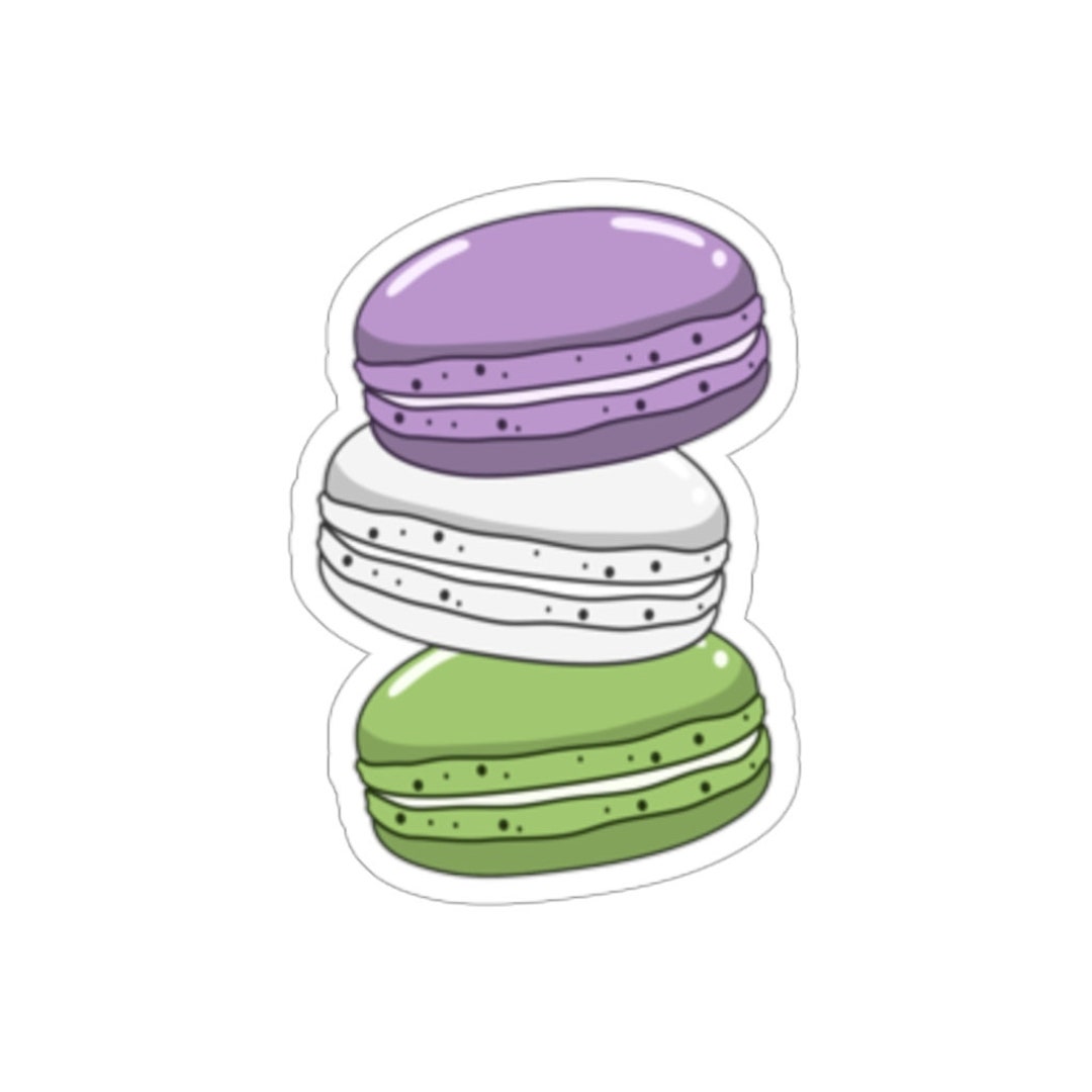 Macaron Genderqueer Waterproof Sticker, Genderqueer Pride, Genderqueer ...