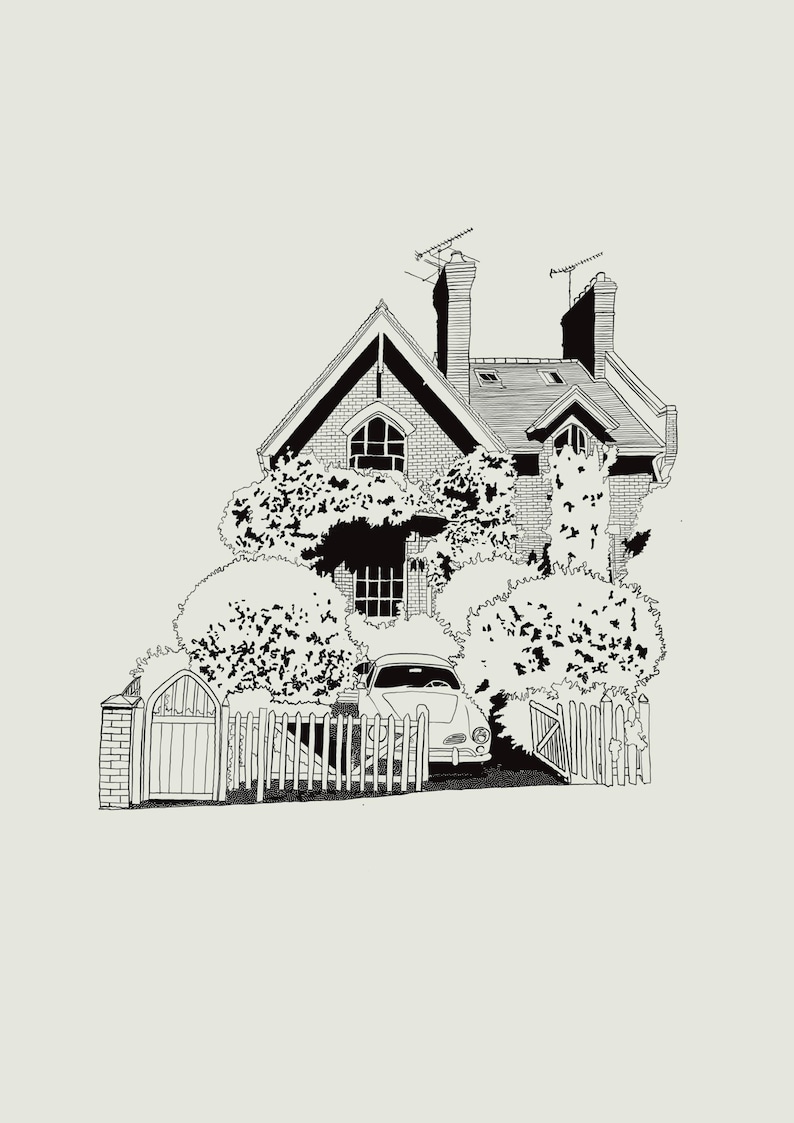Custom Hand-drawn House Illustration by Architect | Personalised Home ...