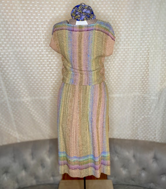Vintage 1980s Susan Neal Jackie Chalkley Green Purple… - Gem