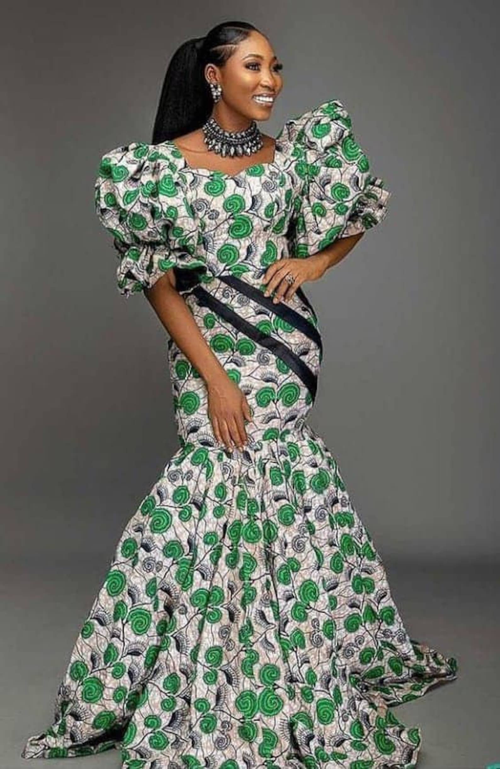 African Ankara Prom Dress African Ankara Wedding Dress - Etsy