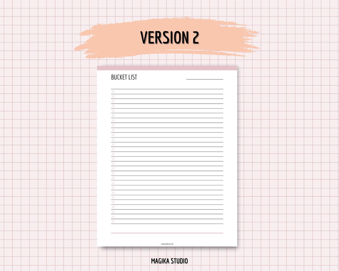 Printable Bucket List Sheets, Goal & Adventure Planner, Personal Goal ...