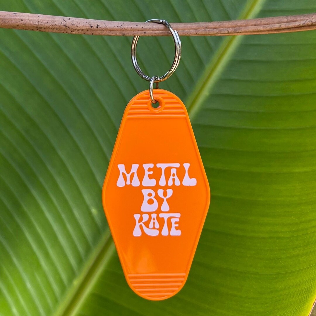 Metal by Kate Retro Inspired Motel Room Key Chain - Tangerine - Etsy