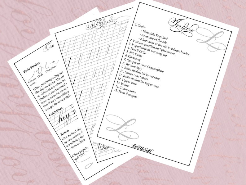 Copperplate Calligraphy Workbook : Lowercase, Uppercase, Numbers ...