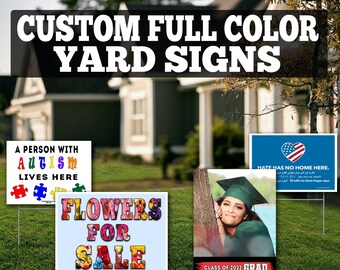Full Color Yard Signs - Etsy