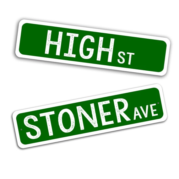 Pre-drilled Holes Made in America! Vintage Distressed Stoner Ave High ...