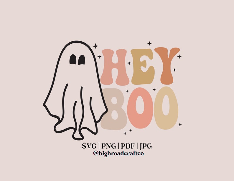 Halloween SVG | Cute Ghost Svg | Neutral Svg | Hey Boo Svg | Cricut Cut ...