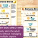 Banana Bread Recipe Card for Kids From Childrens Cookbook, Toddler ...