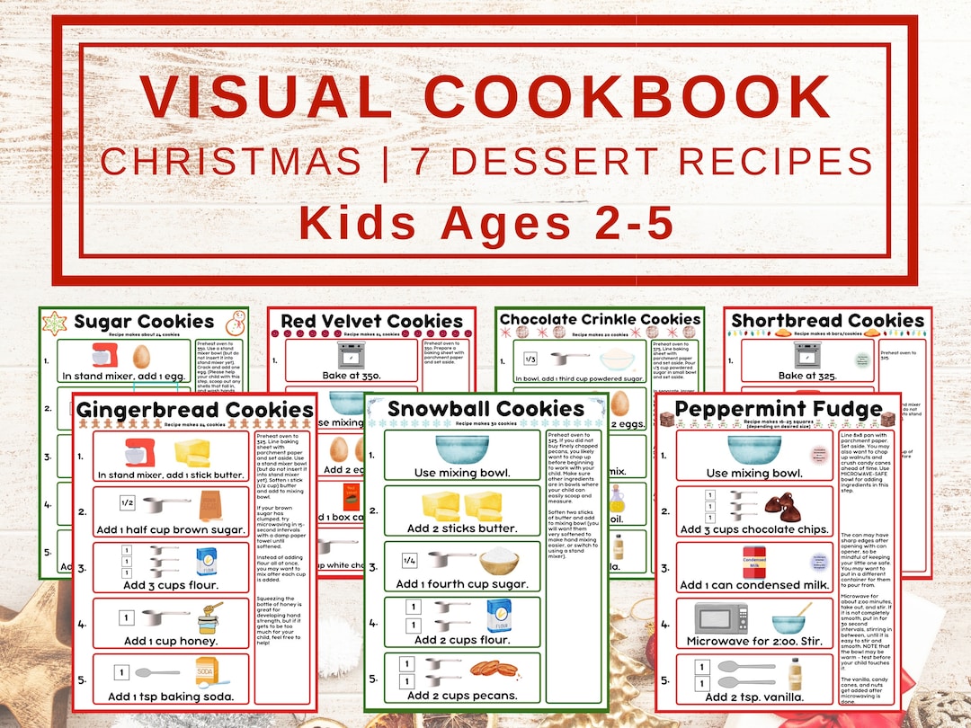 Holiday Kids Recipe Book, Preschool Cookbook Printable, Last Minute ...