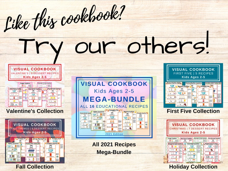 Bundle Kids Recipe Book, Preschool Cookbook Printable, Birthday Gift ...