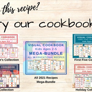 Chocolate Crinkle Cookie Visual Recipe Card for Kids (printable Digital ...