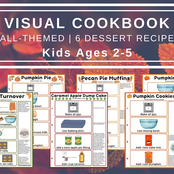 Fall Recipe Cards - Etsy