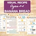 Banana Bread Recipe Card for Kids From Childrens Cookbook, Toddler ...