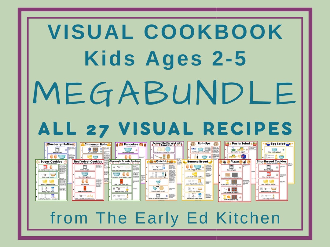 Megabundle Kids Recipe Book, Preschool Cookbook Printable, Birthday ...