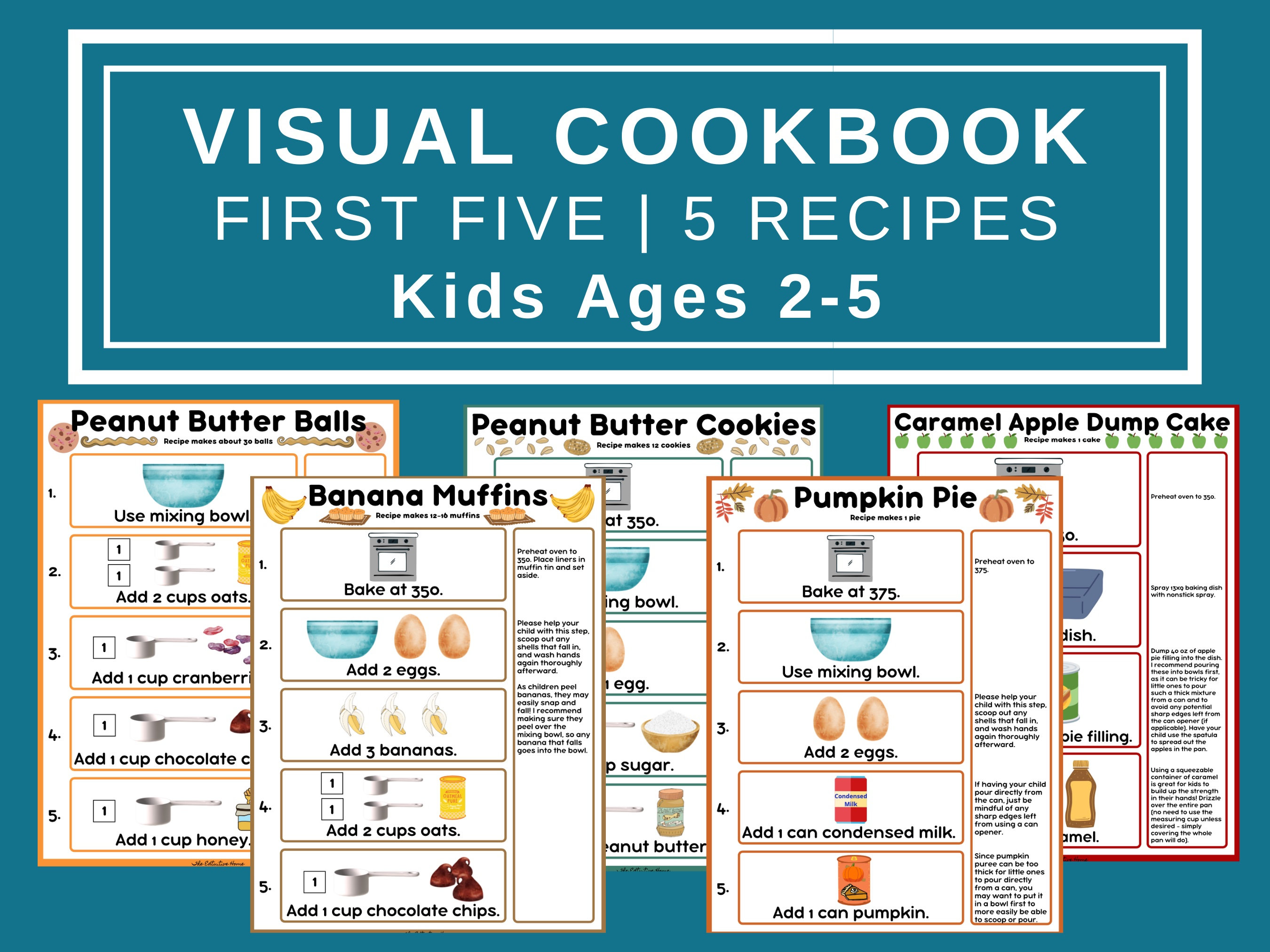Kids Recipe Book Preschool Cookbook Printable Birthday Gift - Etsy