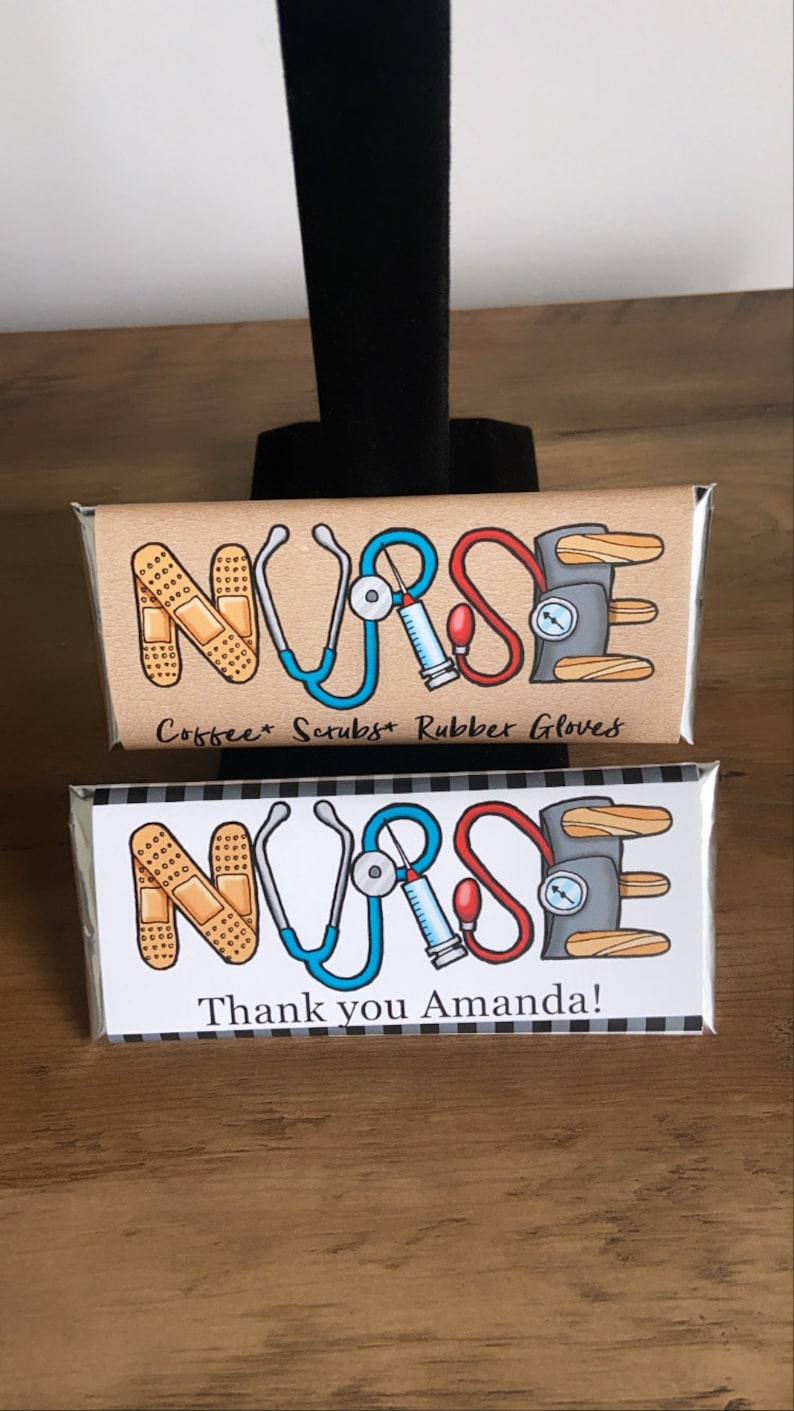 FULLY ASSEMBLED Nurse Chocolate Bar Nurses Day Chocolate | Etsy
