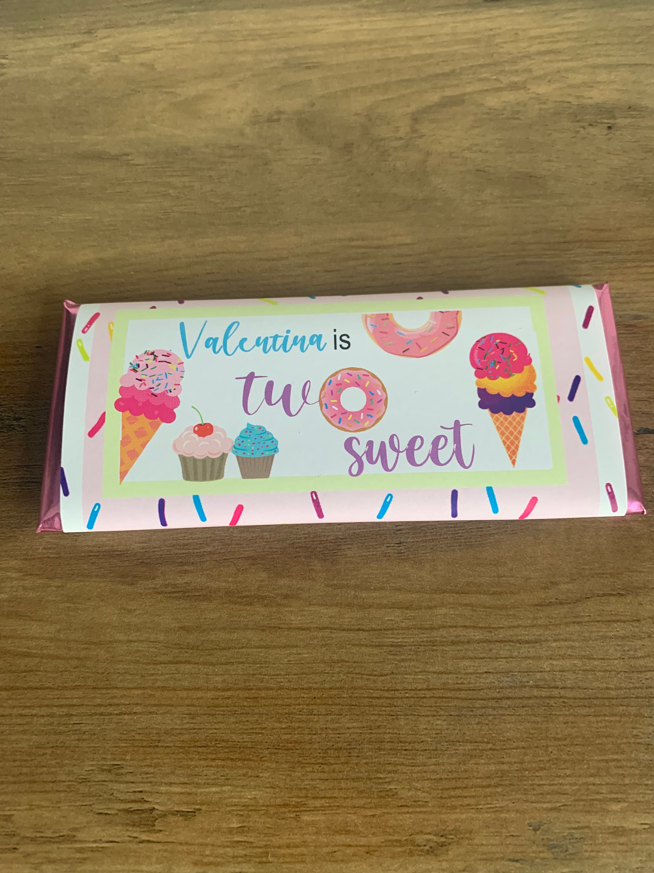 FULLY ASSEMBLED Birthday Chocolate Bar. Two Sweet Themed - Etsy