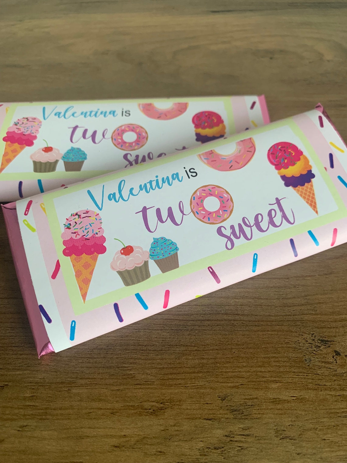 FULLY ASSEMBLED Birthday Chocolate Bar. Two Sweet Themed - Etsy
