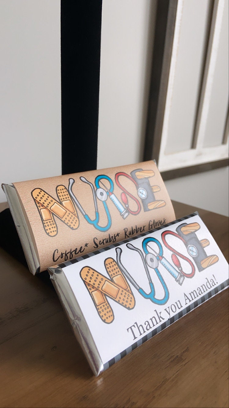 FULLY ASSEMBLED Nurse Chocolate Bar Nurses Day Chocolate | Etsy