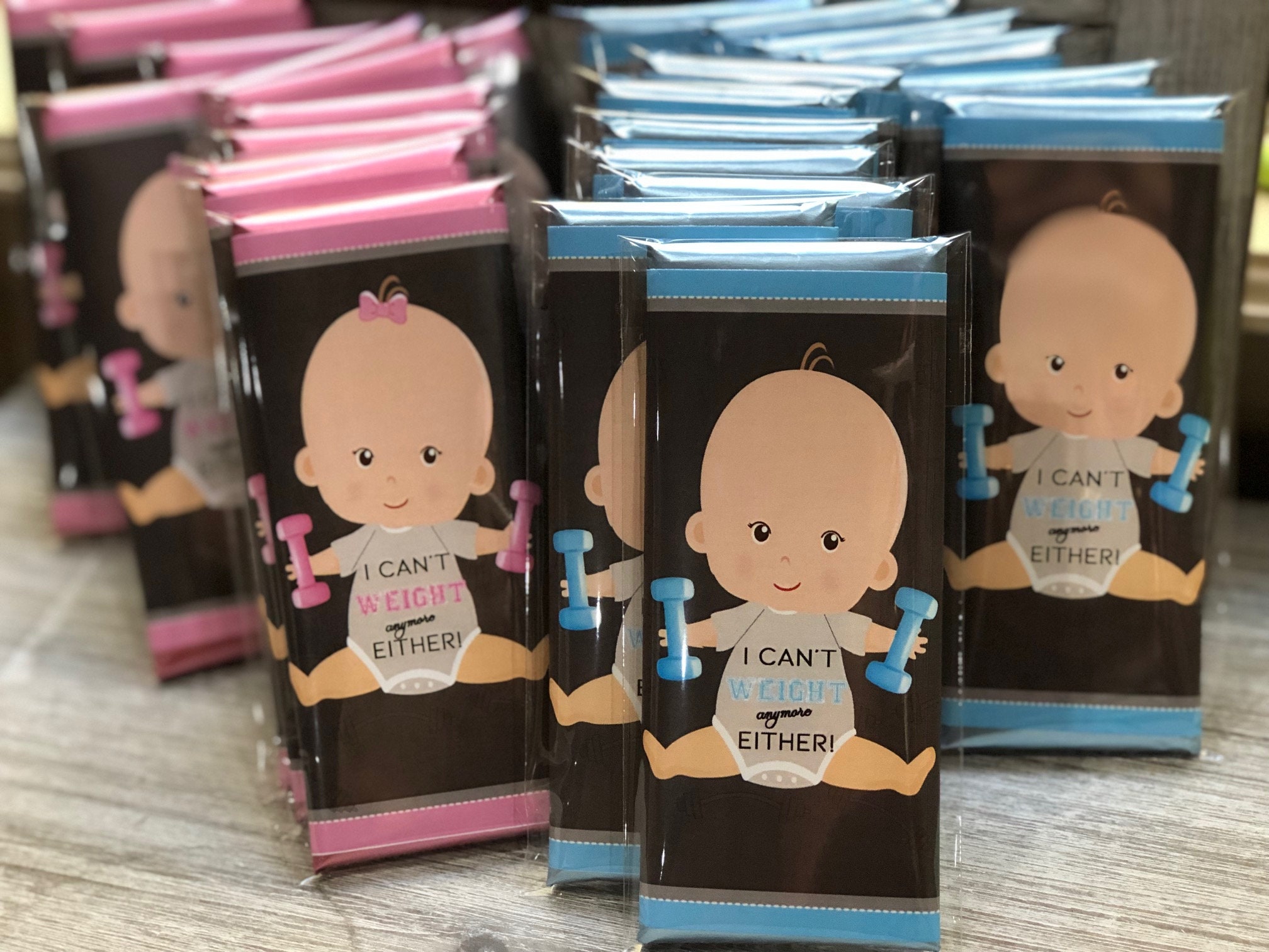 FULLY Assembled:work Out Baby Candy Bar Wrappersgym Baby - Etsy