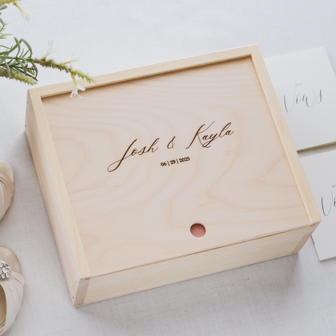 Personalized Wedding Day Memory Box, Gift for the Couple, Bridal Gift ...