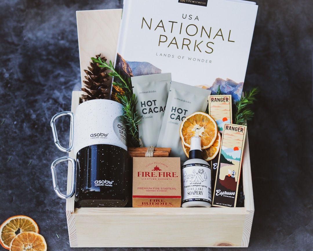 Personalized Luxury Camping Gift Box, Unique Engagement Wedding Gift ...