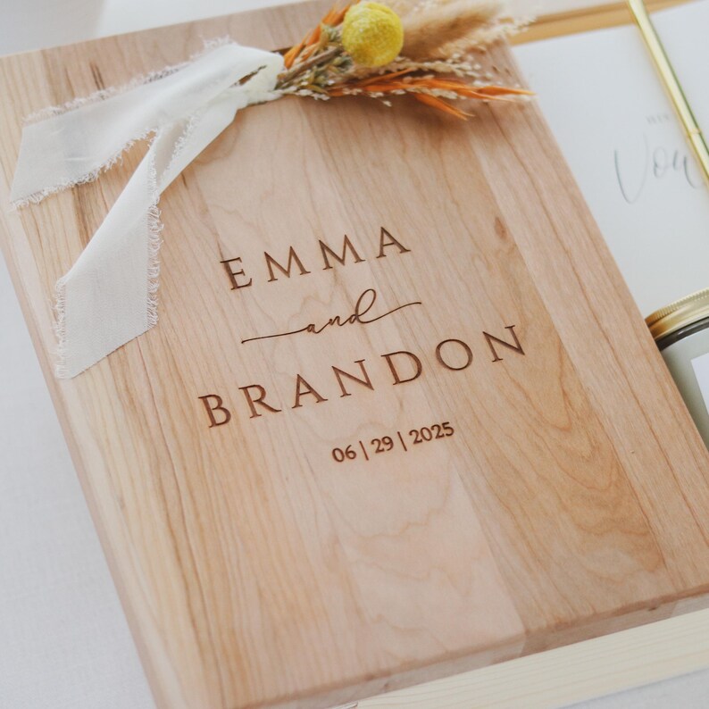 Personalized Wedding Gift Box – Custom Engraved Engagement Gift for ...