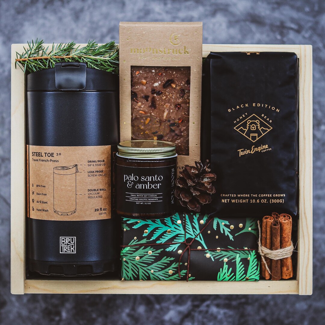 Personalized Handmade Coffee Gift Set: French Press, Artisan Sweet ...