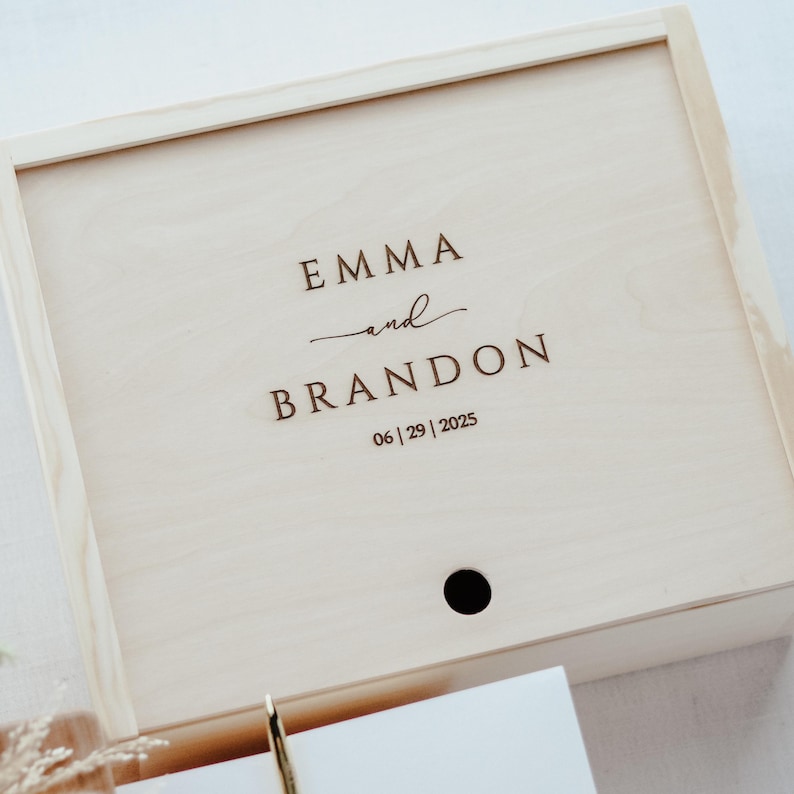 Personalized Wedding Gift Box – Custom Engraved Engagement Gift for ...
