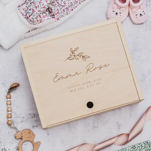 Baby Girl Keepsake Box, Baby Treasure Box, Personalized New Baby Box ...