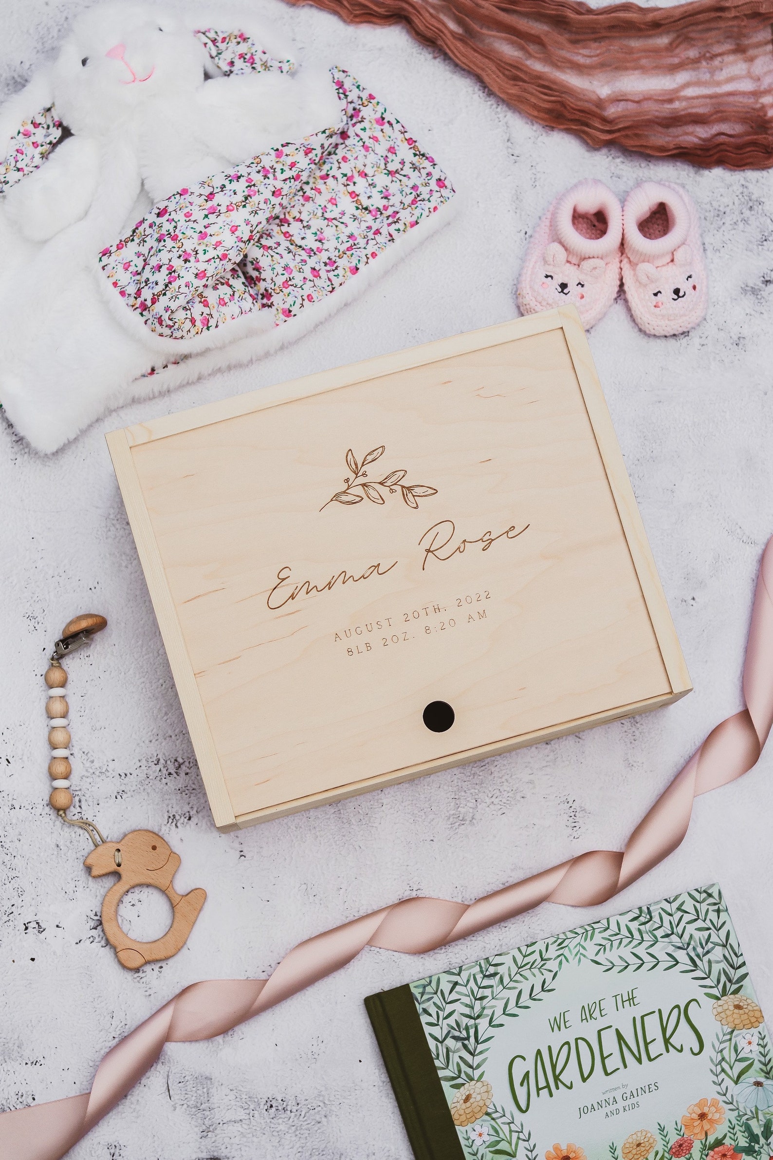 Baby Girl Keepsake Box Baby Treasure Box Personalized New - Etsy