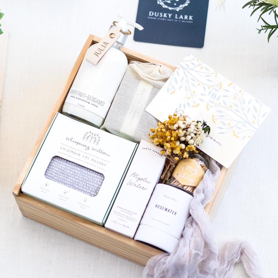 Luxury Personalized Self Care Gift Box – Lavender Eye Pillow, Artisan ...