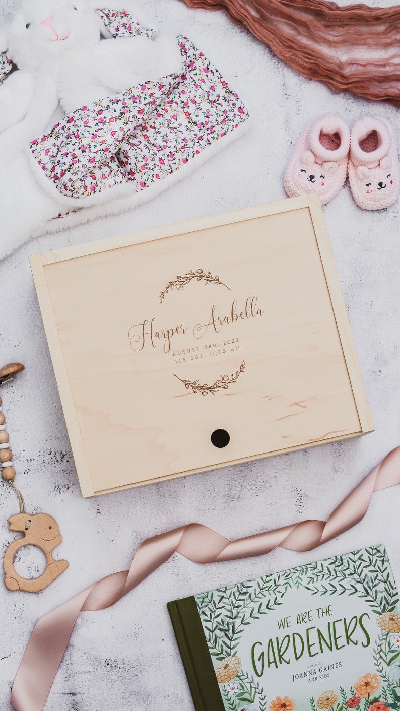 Baby Girl Keepsake Box Baby Treasure Box Personalized New - Etsy