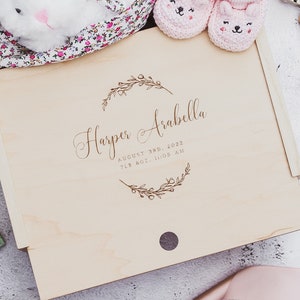 Baby Girl Keepsake Box, Baby Treasure Box, Personalized New Baby Box ...