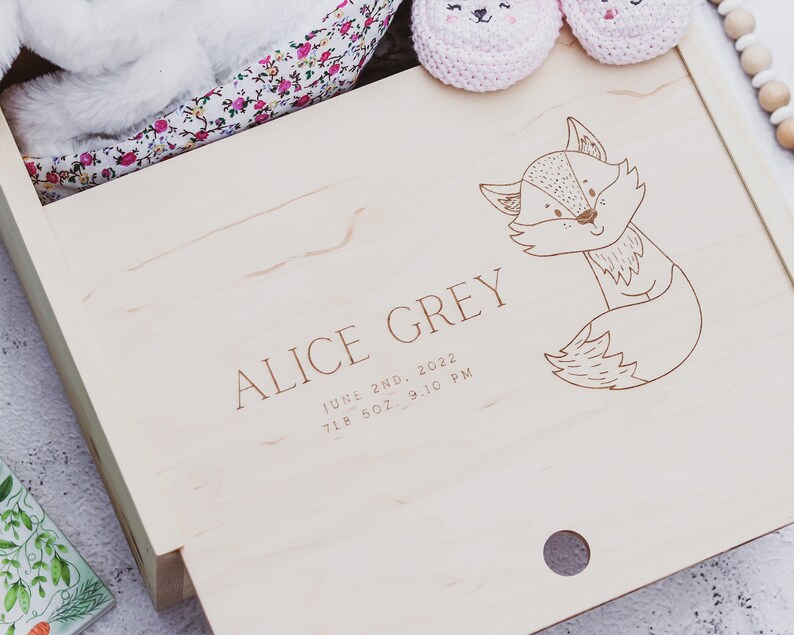 Baby Girl Keepsake Box Baby Treasure Box Personalized New - Etsy