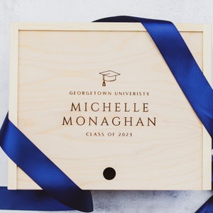Personalized Graduation Keepsake Box, Custom Engraved Wooden Graduation ...