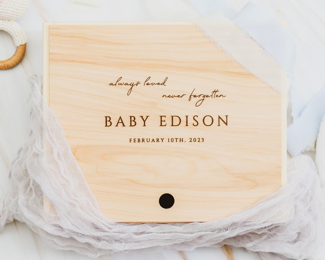 Personalized Baby Memorial Box, Engraved Baby Loss Box, Angel Baby ...