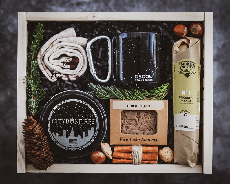 Personalized Camping Gift Box: Handmade Wooden Adventure Set With ...