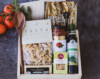 Personalized Italian Pasta Gift Basket, Housewarming Gift Box, Tray ...