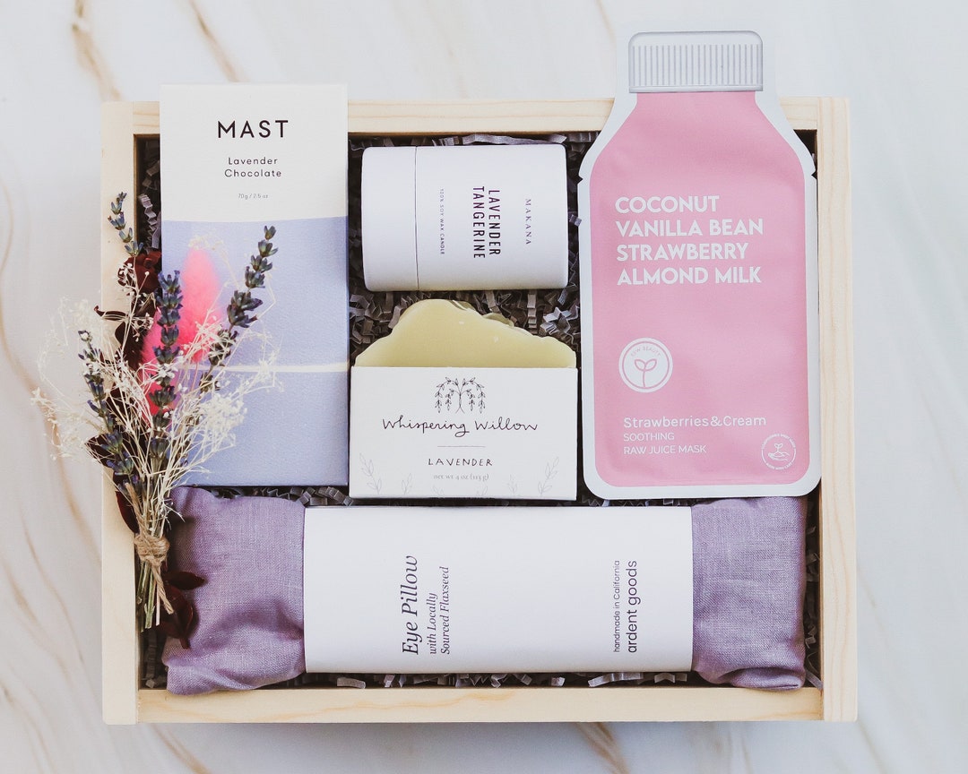 Personalized Lavender Gift Box for Her, Stress Relief Gift, Mother's ...